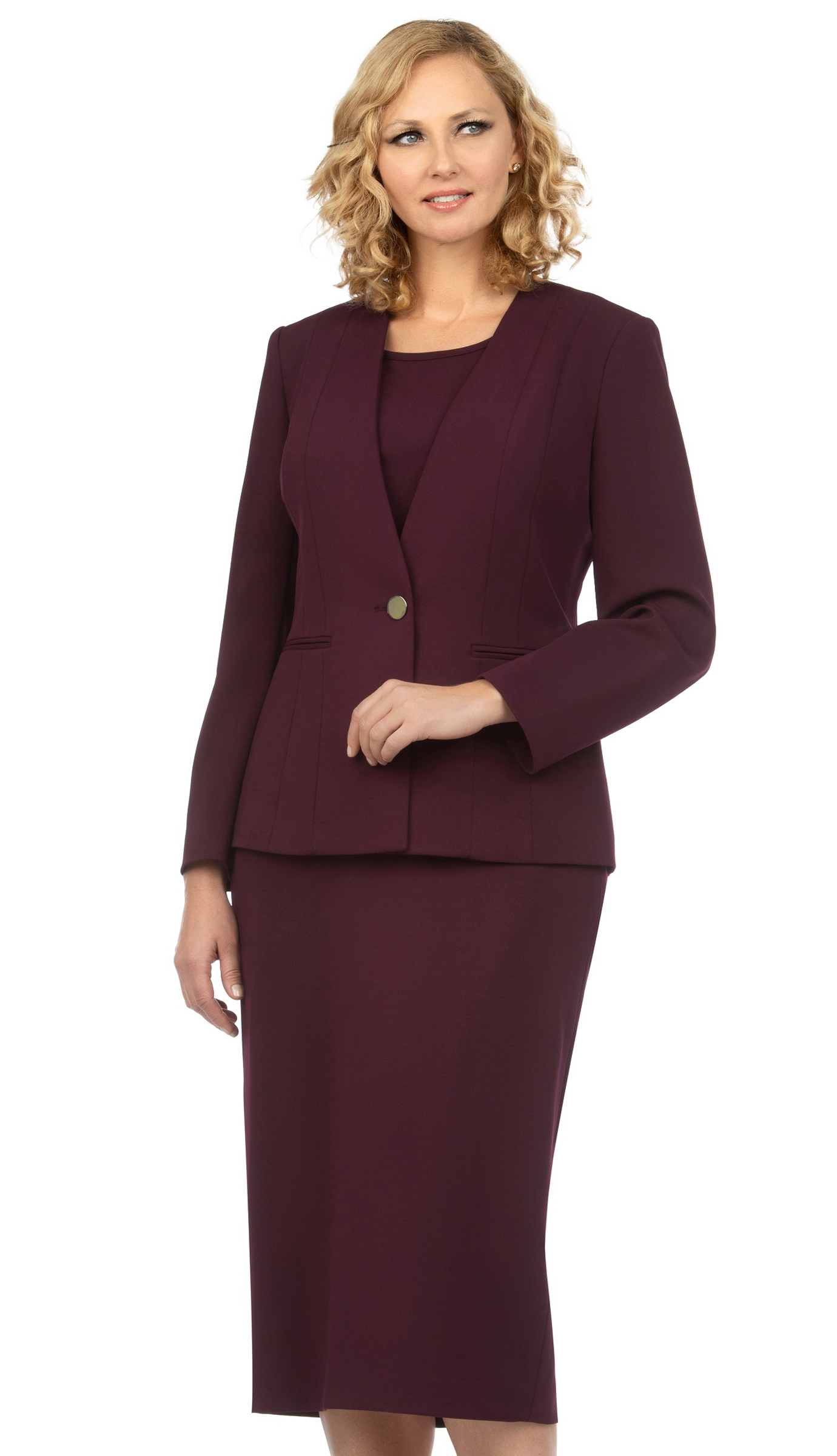 Giovanna S0722-PLU ( 3pc Renova First Lady Suit With One Button ...