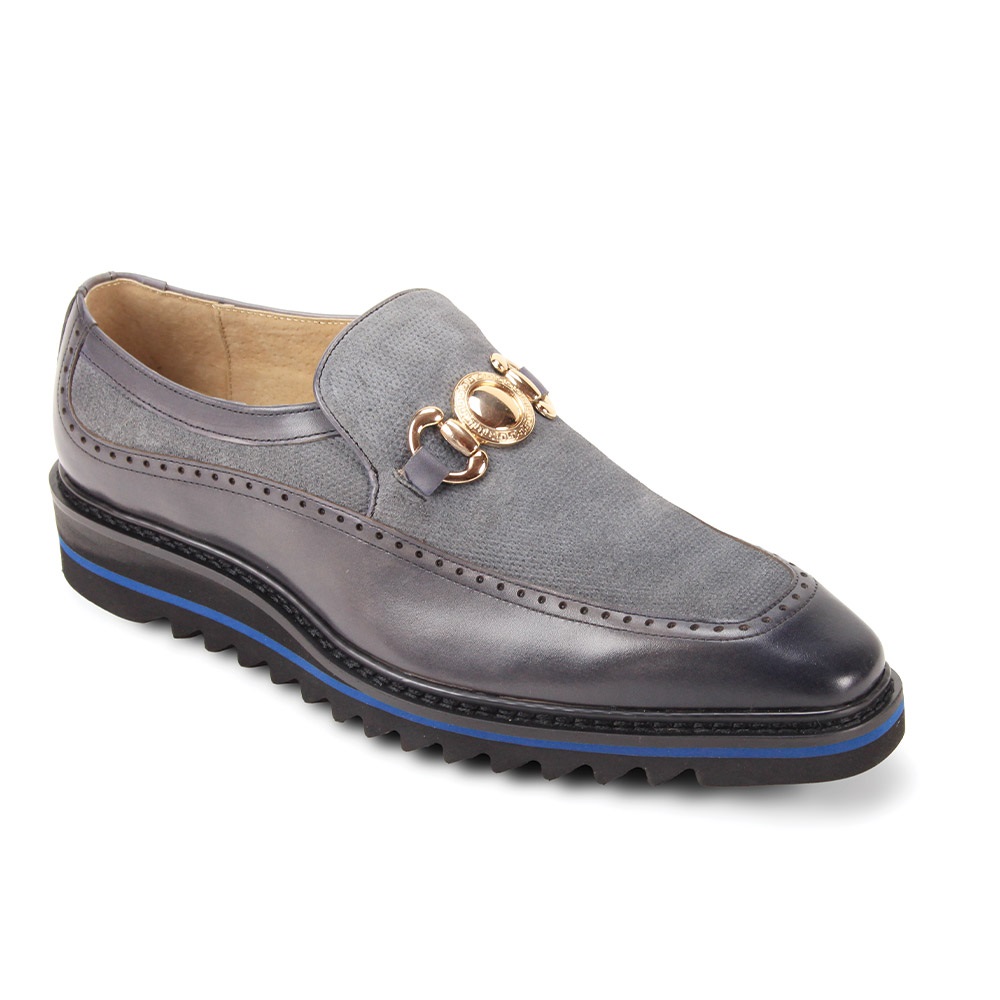 Giovanni Leather Dress Shoes-ROGER-GRY