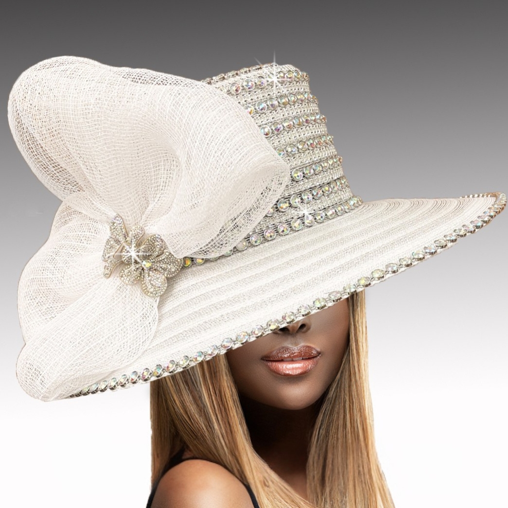 Church Hat 3492 SANDRA-WHITE