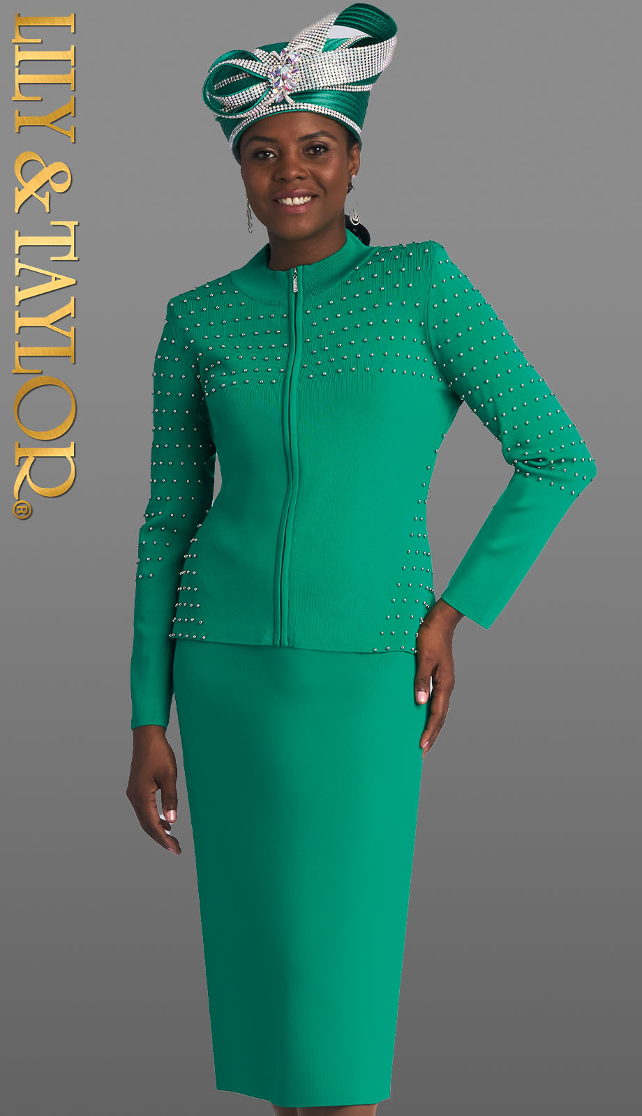 Lily And Taylor 906-EMR Ladies Church Suit